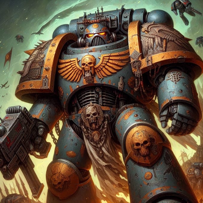 Make a warhammer 40k character illustration by Geoffreeston | Fiverr