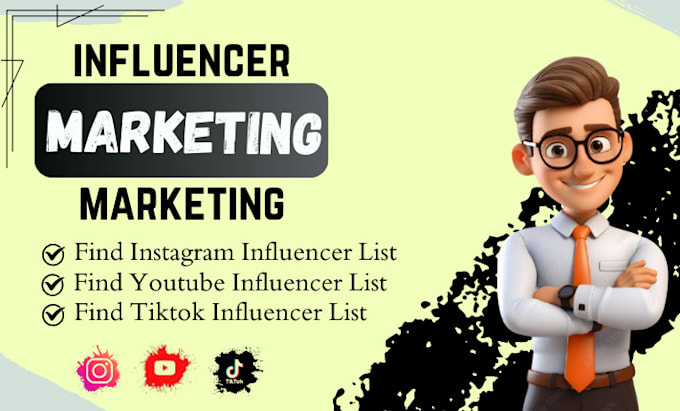 Best influencers list instagram influencer marketing by Thelapathy | Fiverr