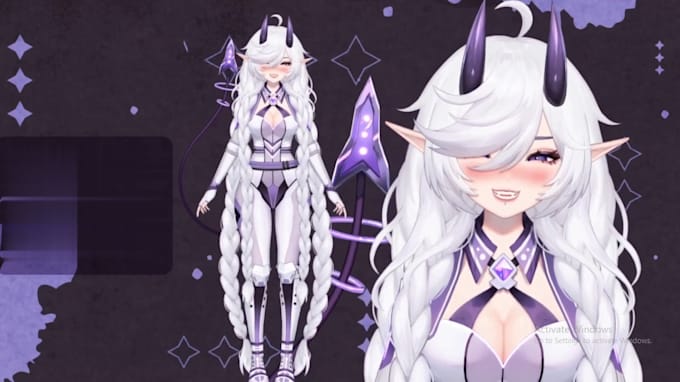 Draw and rig a pro vtuber model, 3d vtuber model, 3d vroid for live2d ...