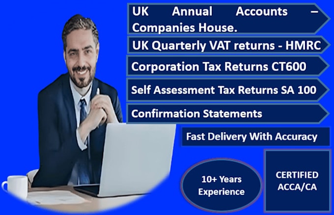 Do uk company accounts, tax returns ct600, sa100, vat, confirmation ...
