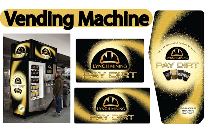 Design a unique vending machine wrap, vending machine design, vending ...