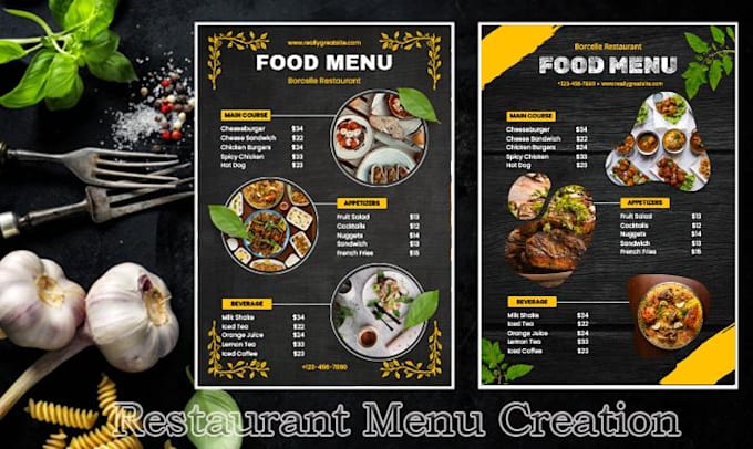 Do modern restaurant menu design by Graphic_by_tr | Fiverr