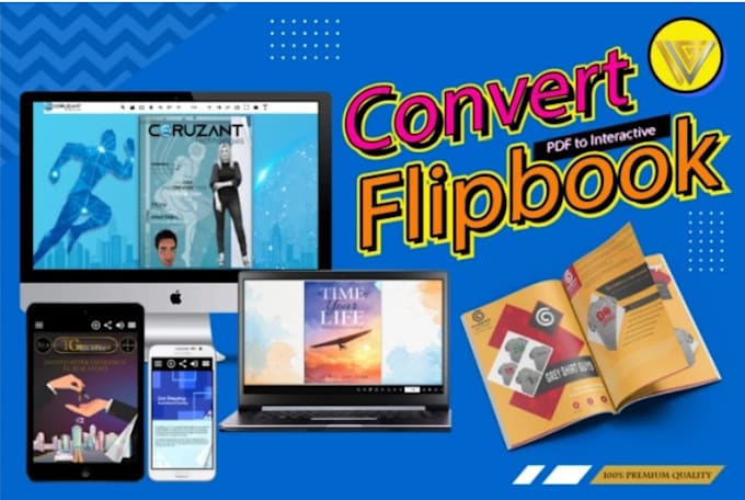Convert pdf to flipbook or digital magazine flip book by Rifmeed | Fiverr