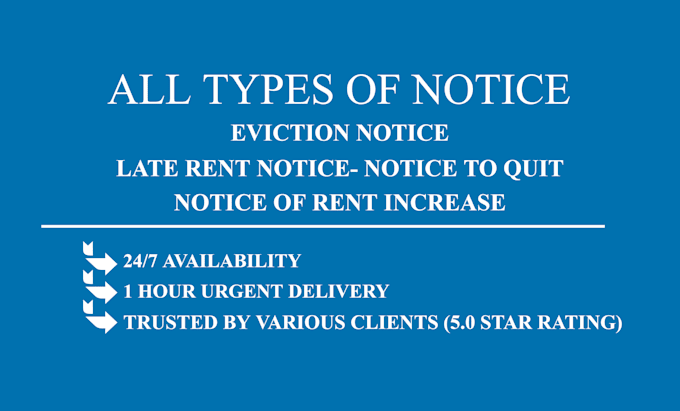 Write your eviction notice by Legaljob | Fiverr