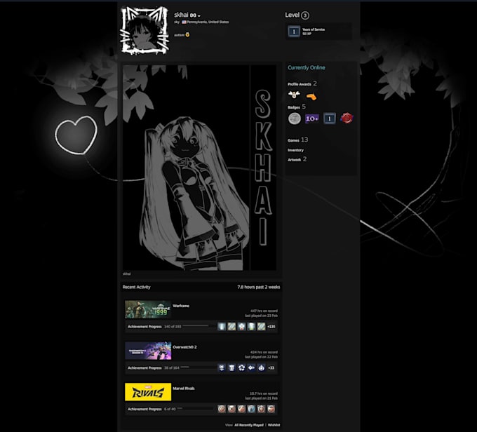 Make steam profile art for you by Dubs131 | Fiverr