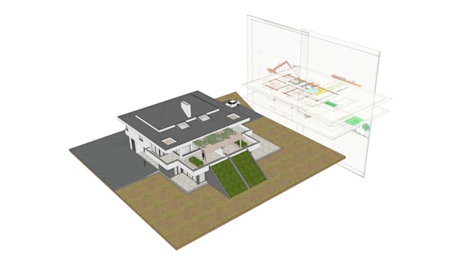 3d architectural models from concept sketches by Pafko4 | Fiverr