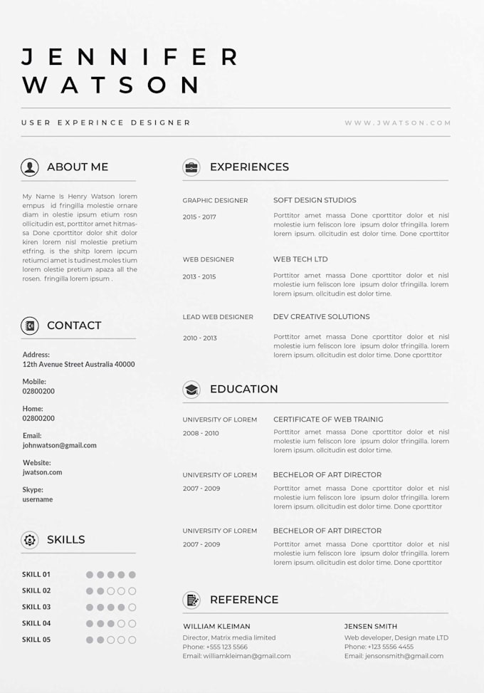 Revamp or design your resume cv cover letter to superior one by Bimo10 ...