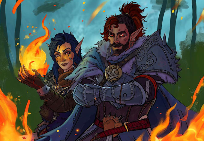 Do a dnd character art and dnd character art by Josalton | Fiverr