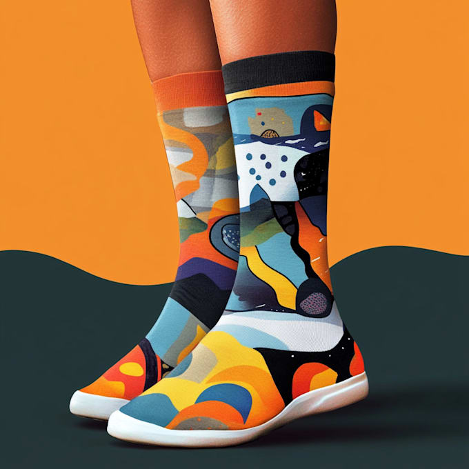 Make a custom and unique socks design by Krystolmckin | Fiverr