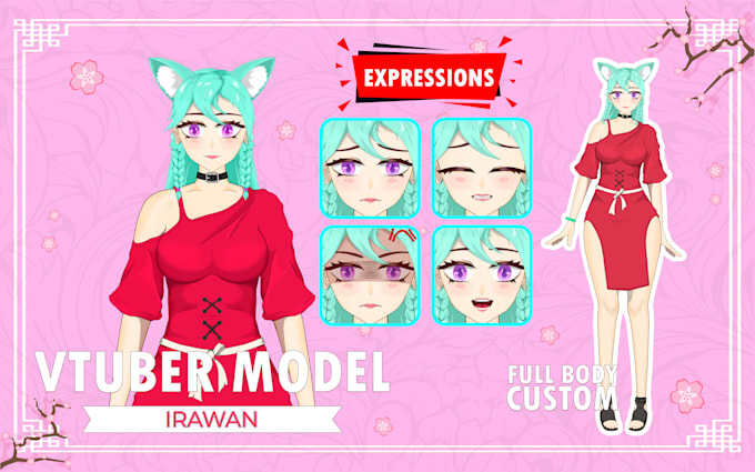 Create live2d model and rig for vtube studio by Versarts | Fiverr