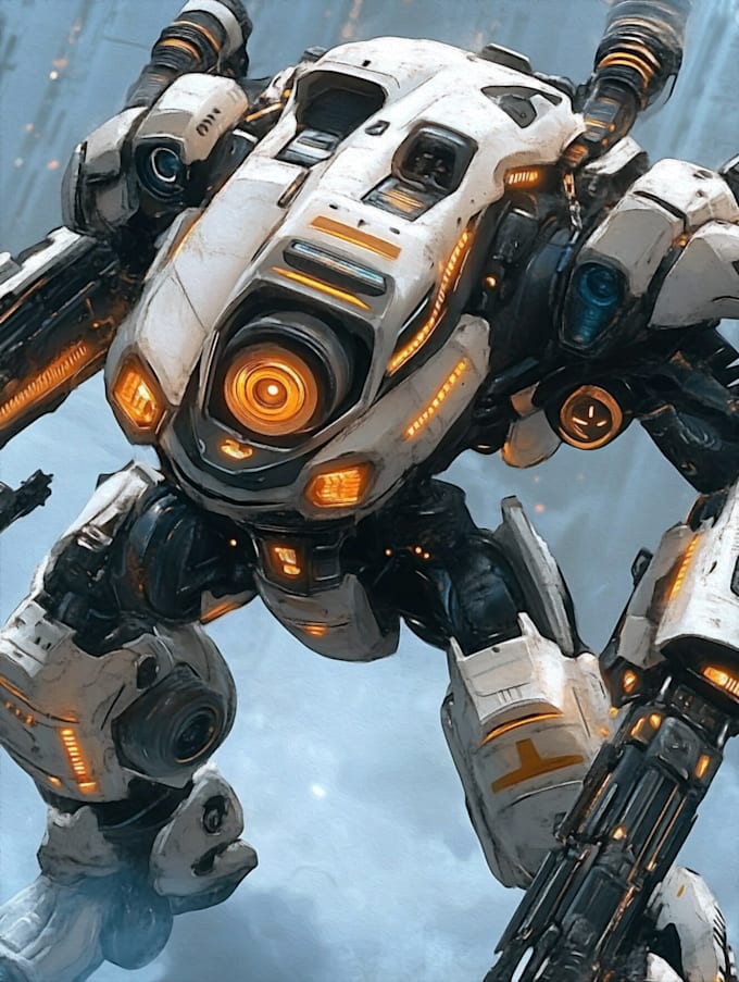 Create mecha robot character concept by Hannvens | Fiverr