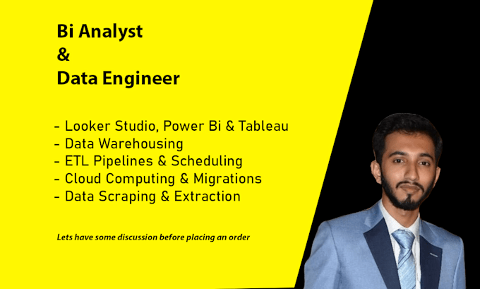Create power bi dashboards, looker studio, tableau and excel by Abdullahj683 | Fiverr