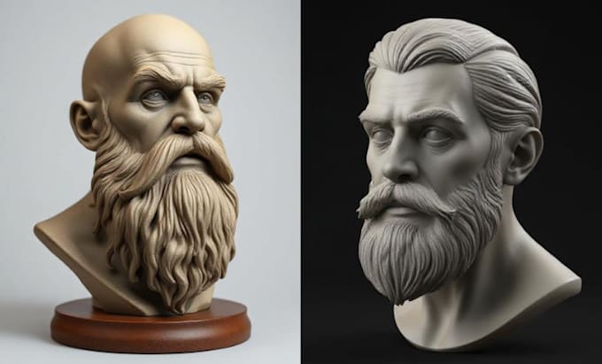 Do 3d head bust 3d model digital sculpture blender 3d head 3d face 3d ...