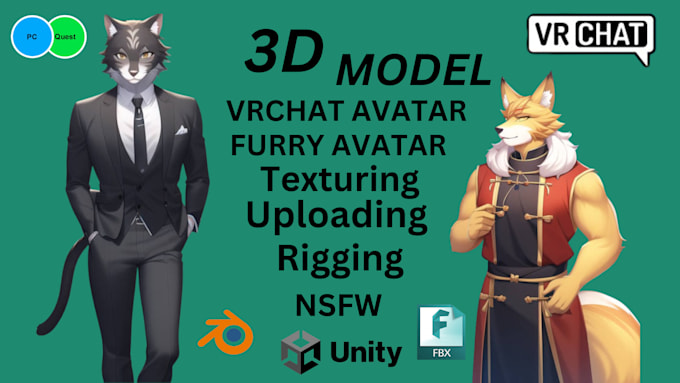 Create basic outfits and upload vrchat avatar model for you by Shinaolu ...