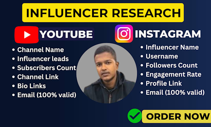 Find best youtube and instagram influencer list for a influencer ...