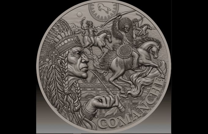 Model 3d bas relief 3d coin 3d medallion cnc design zbrush sti file 3d ...