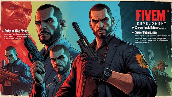 Create fivem gta esx, qbcore, scripting, mods and server Create fivem gta esx, qbcore, scripting, mods and server