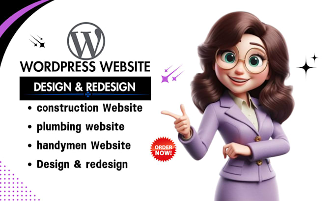 Do construction roofing plumbing handyman using wordpress by Beautygold234 | Fiverr