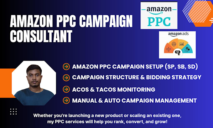 Be your amazon ppc campaign consultant, amazon fba ads va by Arijit_giri | Fiverr