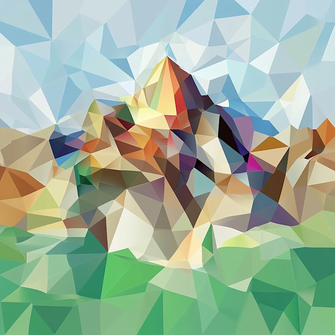 Create high low poly vector illustrations for and print by Ironasp | Fiverr
