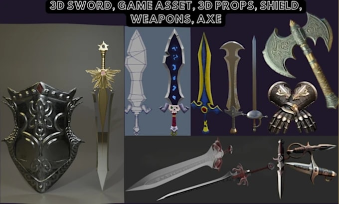 Do custom 3d cosplay accessories 3d sword props 3d weapon dagger for 3d ...