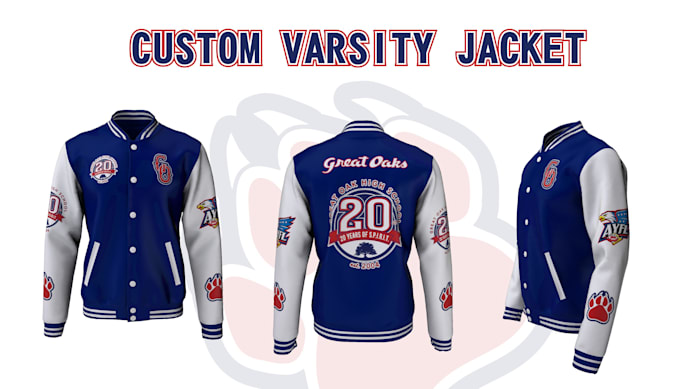 Design merch varsity jacket for streetwear brand and colleges by ...