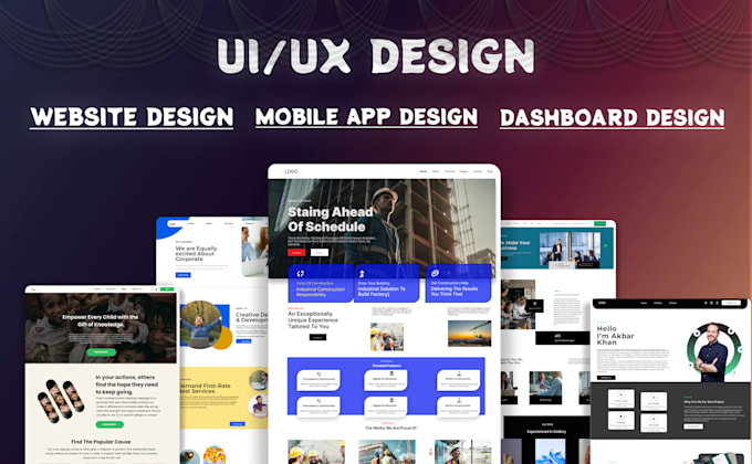Create unique website ui ux design, mobile app ui ux design using figma by Akbarkhan948 | Fiverr