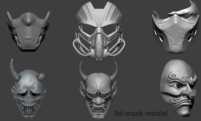 Model 3d custom mask 3d cosplay mask gas mask half mask 3d helmet for ...