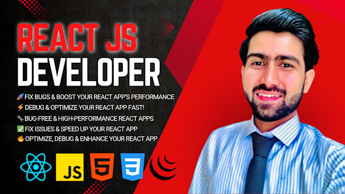Be your react js or frontend developer by Radhesham2020 | Fiverr