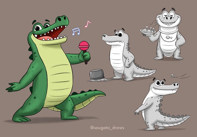 Create a professional looking 2d digital character design by ...