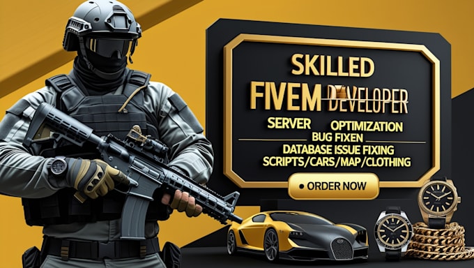 Fivem developer, custom fivem chain, mlos, cars, maps, clothings, fivem ...