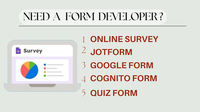 Create jotform, google form, cognito form, typeform, online form ...