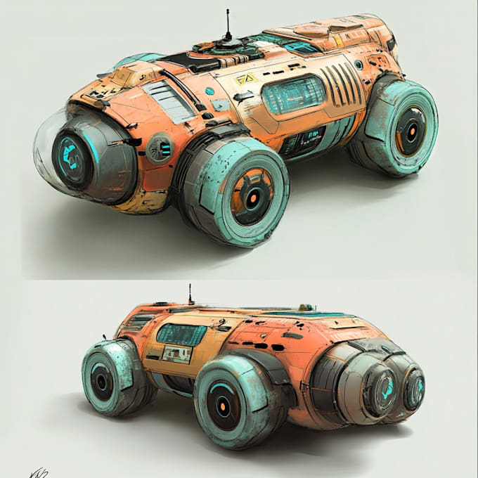 Draw sci fi illustration and sci fi art by Oumoulsumu | Fiverr