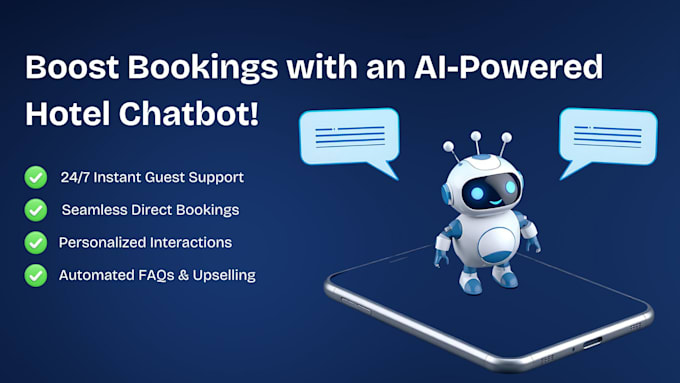 Create an ai agent chatbot for hotel booking website by Hotelzify | Fiverr