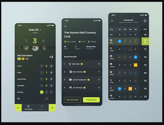Develop golf course booking app, golf gps tracking app, golf scoring ...