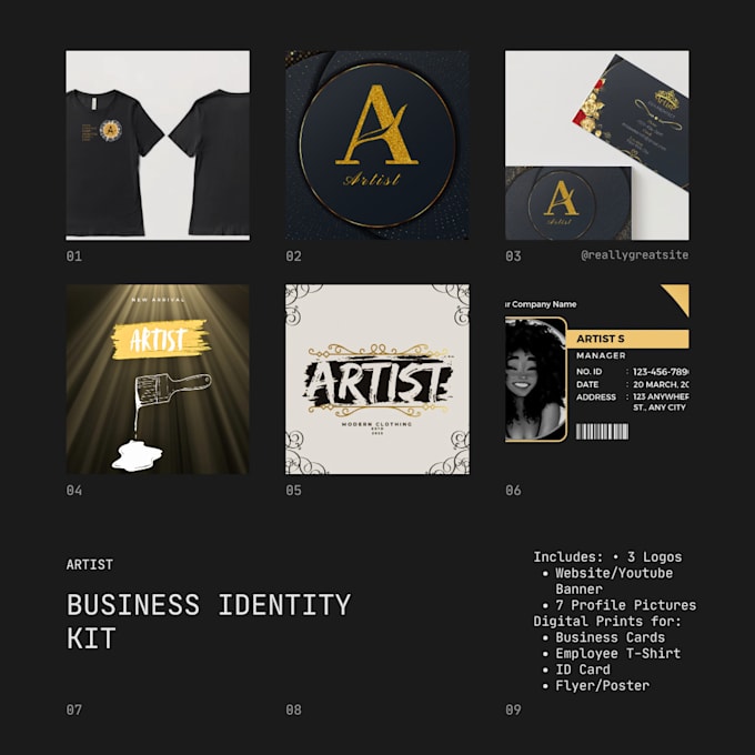 Create an iconic identity brand identity kit by Artistesketches | Fiverr