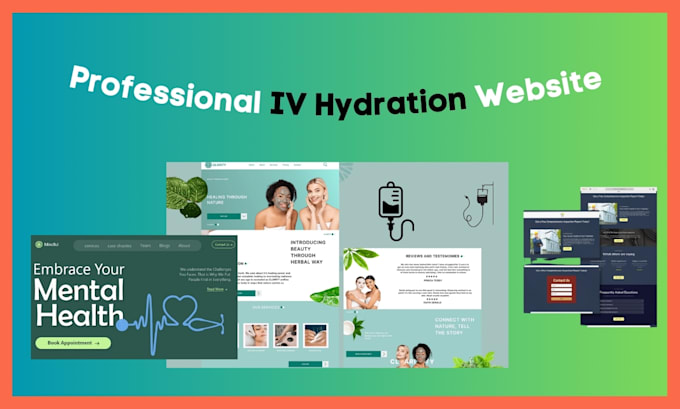 Design a converting iv hydration, medical website, iv hydration website ...