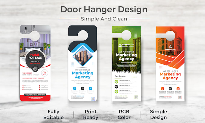 Do eye catching door hanger design, flyer design, billboard or ...