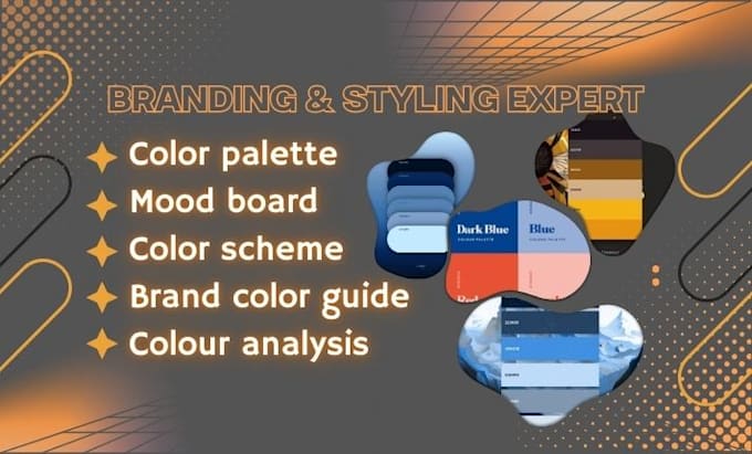 Create color palette, scheme, brand color guide and color analysis ...