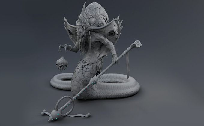 Sculpt 3d animal model monster creature model realistic character for ...