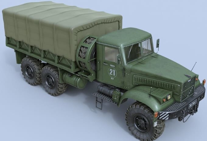 Build 3d military truck, armored tank, interior, body kit,swat vehicle ...