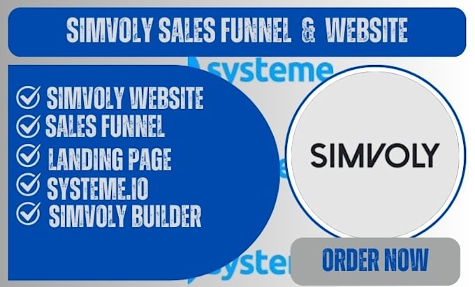 Design website, do landing page and sales funnel in simvoly and systeme ...