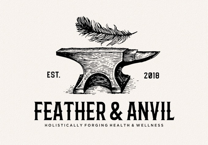 Design a unique hand drawn health and wellness anvil logo by ...