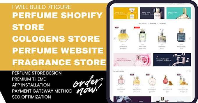 Build perfume shopify store cologne fragrance perfume ecommerce website by Storesetup | Fiverr