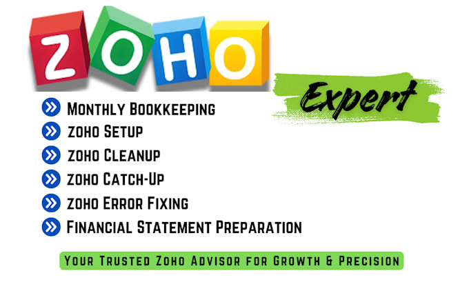 Manage monthly bookkeeping, setup, cleanup, catch up and reporting in zoho books by Zia ...