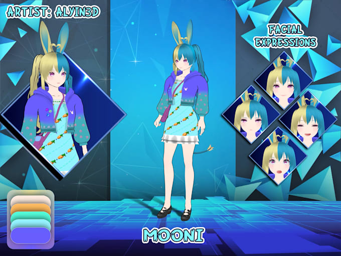 Create 3d vtubers, streaming ready character models by Alyin3d | Fiverr