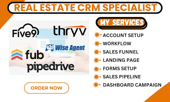 Setup five9 crm ai automation thryv wise agent follow up boss pipedrive workflow by ...