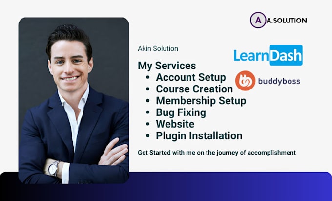 Build buddyboss lms website learndash lms, tutor lms, masterstudy by Akin_solutions | Fiverr