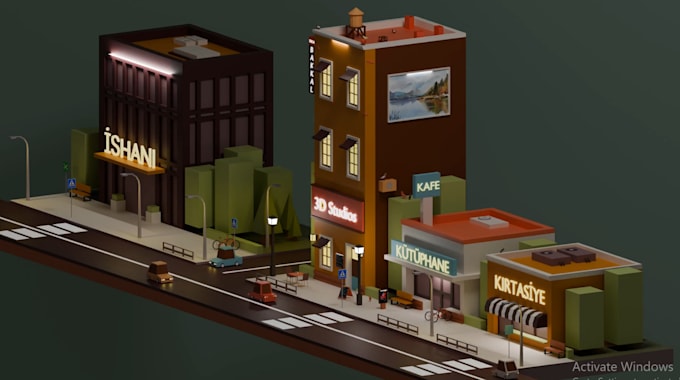 Create 3d isometric animation 3d isometric location 3d isometric map ...