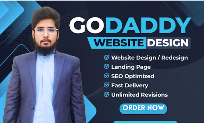 Design and redesign professional godaddy website with godaddy builder ...